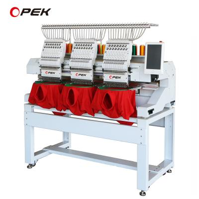 China Máquina de bordado de camisetas OPEK com computador Dahao A15 e velocidade máxima de 1200 RPM à venda