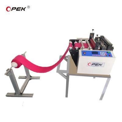 China Cutting Type Automatic Operation Knitted Fabric Cutting Machine for Ribber Hat 0.9 Kw for sale