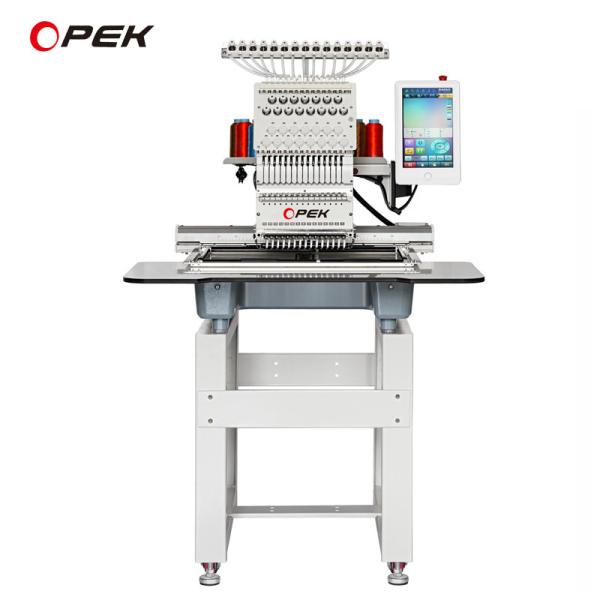 Quality Computerized OPEK Single Head Embroidery Machine for Cap Hat T-shirt Flat Logo Making for sale
