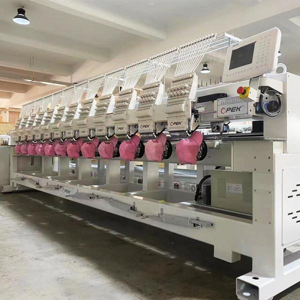 Quality High Speed OPEK 12 Heads Embroidery Machine for T-shirt Cap Hat Flat Industrial for sale