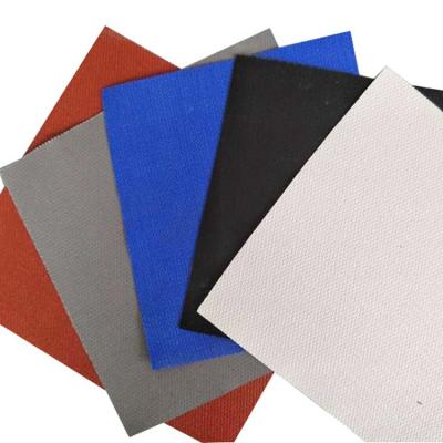China 2m width silicone rubber coated thermal insulation heat protection fiberglass cloth/fabric roll for sale