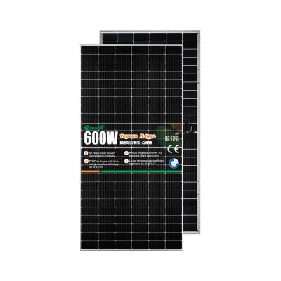 China Manufacture N-type Topcon Bifacial Monocrystalline Solar Power Panels 500W 550W 570W 580W 585 Watt 590Watt Best Solar Panel for sale