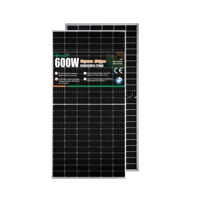 China Bluesun Hot Sale Solar Panel Topcon N-type Bifacial Panel Solar 500w 580w 590w 600 610w Solar Power Panel Fitting for Home for sale