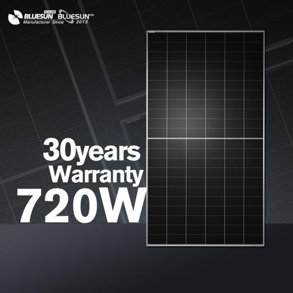 Quality Bluesun New High Efficiency 700W 720W Solar Power Panels Home Use Perc Mono Solar Panel 720W Bifacial Solar Panel for House for sale