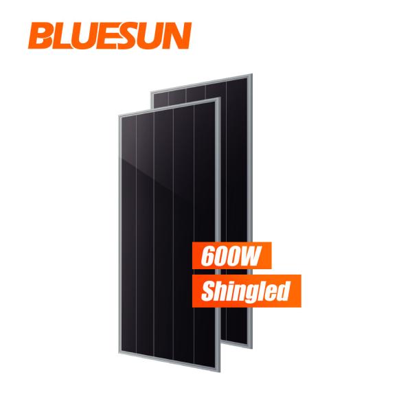 Quality Bluesun Solar Panel BSM600PMB6-60SDC 600W Bifacial Double Glass Shingled HJT Mono Solar Panel for sale