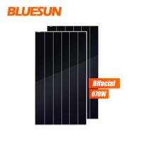 Quality Bluesun Solar 650W Shingle Mono Panel 670W Snow Melt Ability Bifacial with Best for sale