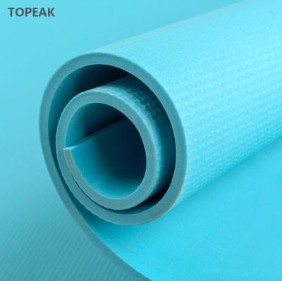 Cina 8mm Eco Eva Foam Yoga Mat Blue amichevole con la cinghia 1/4