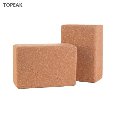 Cina Pratica di legno a 4 pollici a 3 pollici a 2 pollici di allungamento del pacchetto 400g di Cork Yoga Block 2 in vendita