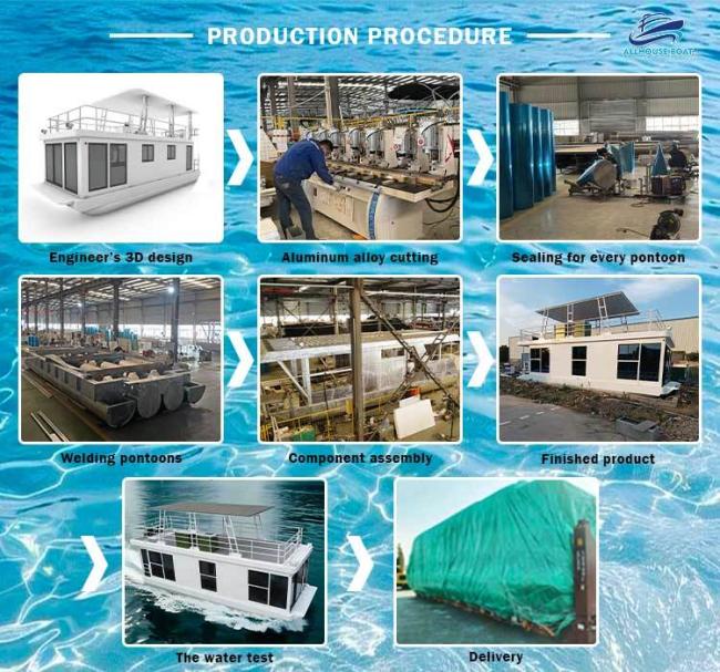 Houseboat kitchen area