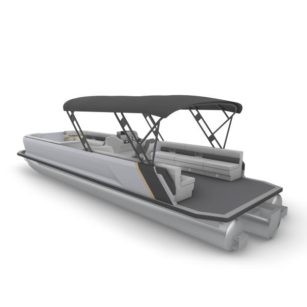 Quality Single Layer Fibreglass Pontoon Boat 30FT 20-23 Person For Leisurely Cruises for sale