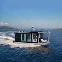 Quality 4.0m Width Floating Party Boat Aluminum Luxury Houseboat For 16 Person for sale