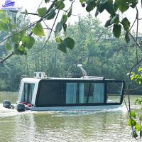 Quality Water Sunbathing Aluminum Boat House 16 People With Kitchen Bathroom Bedroom for sale