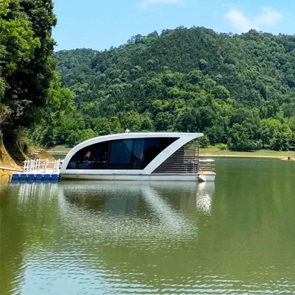 Quality 8m Length House Boat with 4.0mm Tube Thickness and Min.HP 90HP for sale