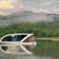 Quality 6 People Aluminum Party House Boat With Multiple Bedroom For Relaxing Getaway for sale
