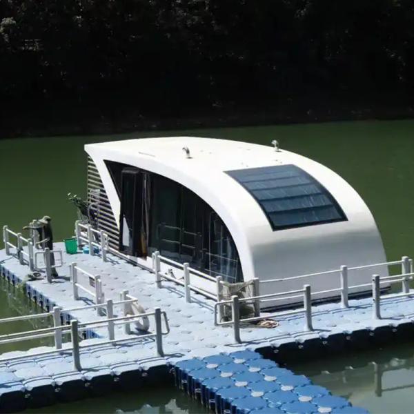 Quality 8m Length Pontoon Luxury House Boat Aluminum Fishing Style Pontoon Boats for sale