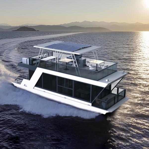 Quality Two Level Luxury Floating Boathouse Restaurant For Hosting Events And Gatherings for sale
