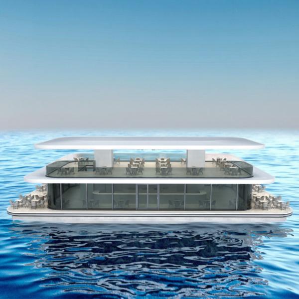 Quality Luxury Floating Restaurant Boat Yacht Floating House Boat two Deck 30m Length for sale