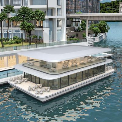 China 30m comprimento 15m largura Barco de restaurante flutuante de alta capacidade para 200 pessoas for sale
