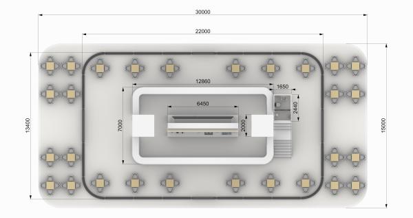 Quality Luxury Floating Restaurant Boat Yacht Floating House Boat two Deck 30m Length for sale