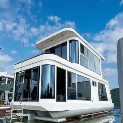 China Kleine 2 dekken Aluminium huisboot Custom luxe Pontoon huisboot 25 personen Te koop