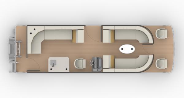 Quality 7.6m Length Single Layer Pontoon Boat 25-30FT with Pontoon Hull Type for sale