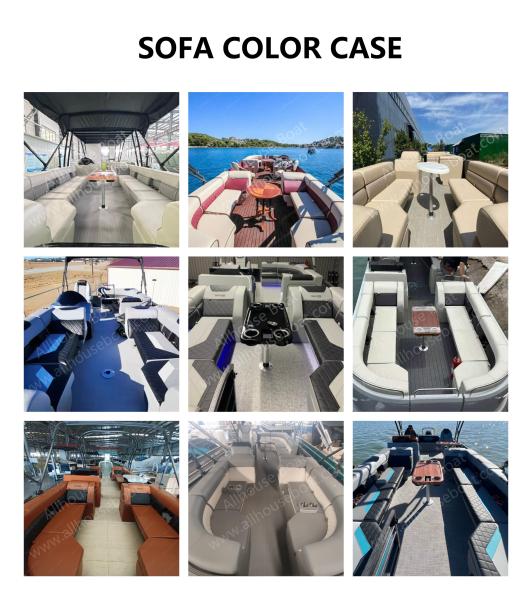 Quality 7.6m Length Single Layer Pontoon Boat 25-30FT with Pontoon Hull Type for sale
