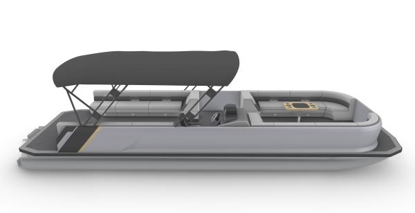 Quality Leisurely Cruising 12-15 Person Pontoon Style Boat With Fiberglass Hull 30ft for sale