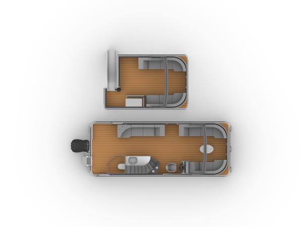 Quality 2 Story Aluminum Pontoon Boat 15-26 People With Under Seat Storage Compartments for sale