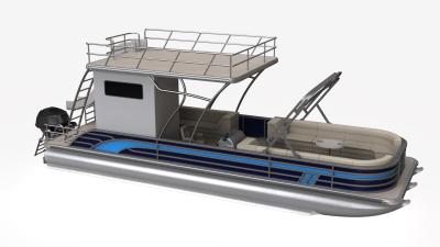 China Customizable Two Story Pontoon Boat 18-22 People With Under Seat Storage for sale