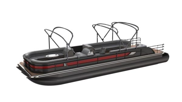 Quality Aluminum Leisure Pontoon Boat 29 Ft With Trailer For Relaxation And Water Activities for sale