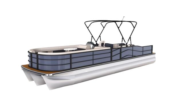 Quality OEM 27 Ft Luxury Pontoon Boats 15-18 Person Capacity for Hosting Gatherings for sale