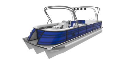 China Confortables botes de pontoon de placer de 27 pies 2.3m 2.6m de ancho para pesca y crucero for sale