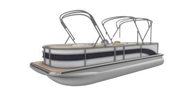China 23 FT Botes de Pontoon de casco de aluminio con comodidad de asientos de salón for sale