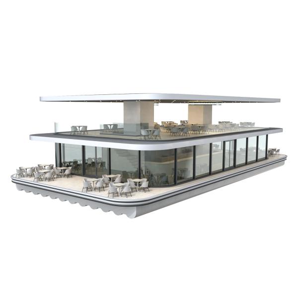 Quality 200 People Large Pontoon Houseboat Aluminum Party Boat double decker for sale