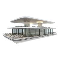 Quality High Capacity Aluminum Floating Restaurant Boat Two Level pontoon Boat luxury for sale