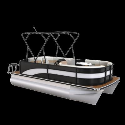 China Luxury LED Navigation Lights Electric Pontoon Boat Seagrass / EVA Floor for sale