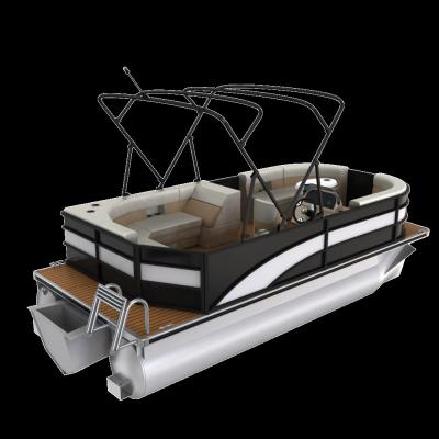 China Max Horsepower 100HP 15 Ft Pontoon Boat Lakes Ponds Width 2.3m for sale