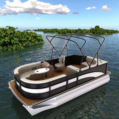 China Aluminum Party Custom Pontoon Boat 15 Ft Durable Aluminum for sale