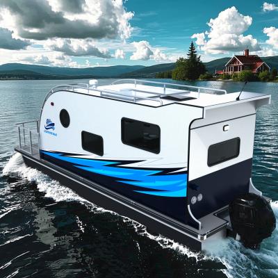 China 6T Capacity Aluminum Material Houseboat Hire 4m Width Design for sale