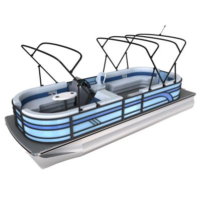 China Potência Máxima do Motor 150HP Gasolina Barco Pontão 26 Pés Capacidade para 12-15 Pessoas à venda
