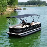 Quality 19ft Luxury Pontoon Boat Customizable Leisure Craft for Relaxation & Entertainme for sale