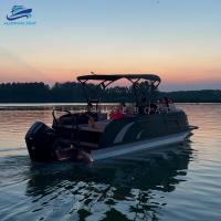 Quality 23FT Commercial Fiberglass Pontoon Boat | Heavy-Duty Rental Boat for Resorts and for sale