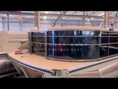 25ft aluminium pontonboot feestboot met motor en aanhangwagen