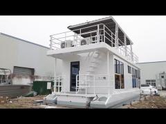 11.5m アルミ製 フローティングボート ホテル 客室付き 2階建て
