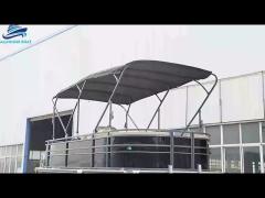 OEM Design Aluminum Material 21ft Pontoon Boat For 7-9 Person Enjoyable Ride