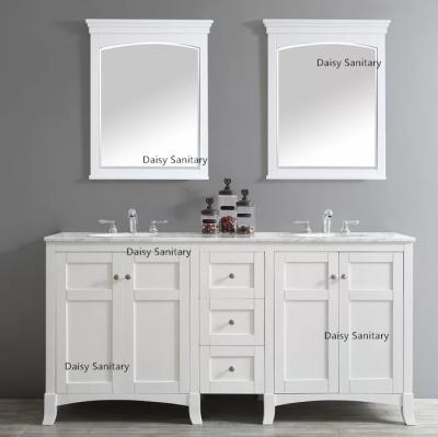 China 4 Doors 3 Drawers American Bathroom Vanity 60 Inch With Shaker Door Designs for sale