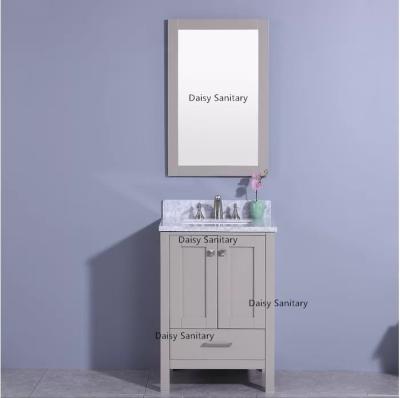 China Dark Grey Color American Standard Vanity , One Piece Basin Custom Bathroom Vanities for sale