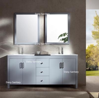 China Classic Waterproof Design American Bathroom Vanity With Mirrored Cabinets for sale