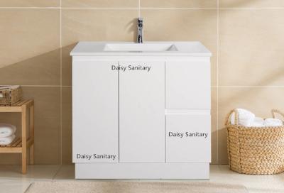 China White Luxury 90 Inch Bathroom Vanity Super Elegant Design Carrara White Quartz for sale