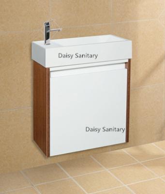 China 1 Door Wall Hung Bathroom Vanities , Art Basin Wall Mounted Sink And Vanity for sale